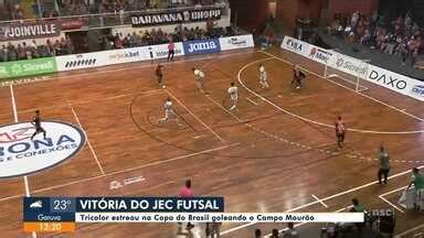 Jornal do Almoço Joinville Vitória do Jec Futsal Tricolor estreou