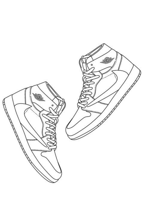 Nike Air Jordan 1 Para Colorear Imprimir E Dibujar ColoringLib