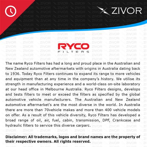 New Ryco Air Filter Panel For Suzuki Grand Vitara Ft Sq L G B