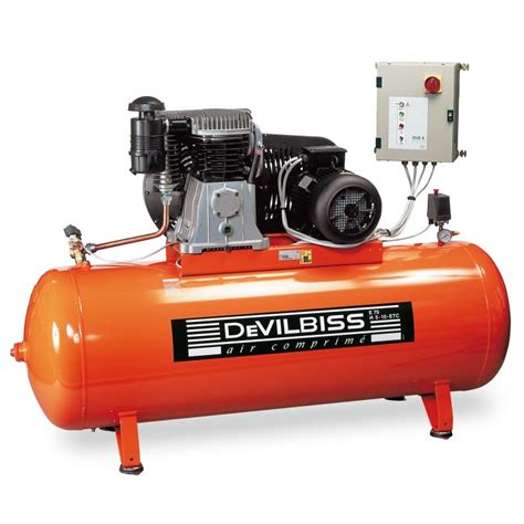 Compresseur d air à piston 10 Cv 500L bi etages DEVILBISS Garantie 2 An s