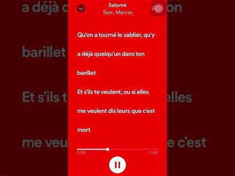 Tayc Marcus Salomé Spotify parole YouTube