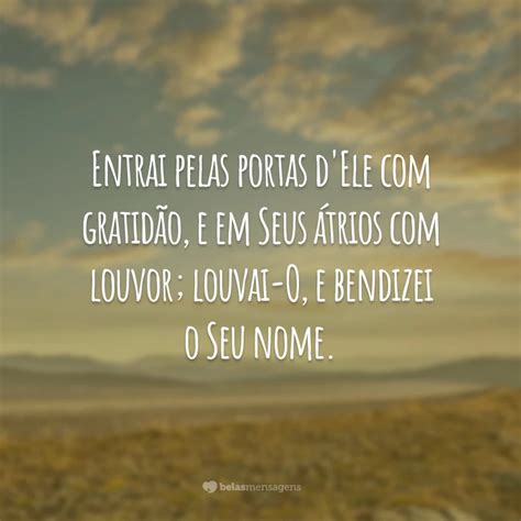 Frases De Salmos De Agradecimento Que Enaltecem O Senhor