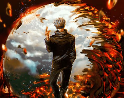 Satoru Gojo Blaze Of Jujutsu Kaisen HD Wallpaper By KUROKOGIworks