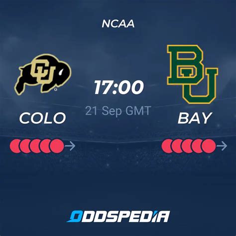 Colorado Buffaloes Vs Baylor Bears Predictions Odds Live Scores Stats