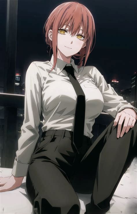 Anime Anime Girls Makima Chainsaw Man Chainsaw Man Vertical Looking At