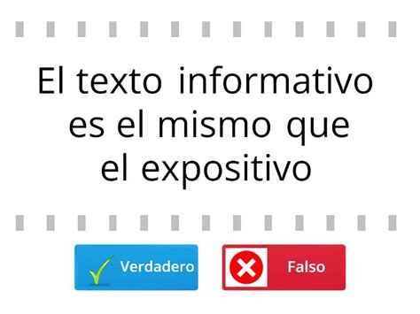Tipología de Textos True or false