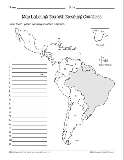 Spanish Speaking COUNTRIES Diagram Quizlet