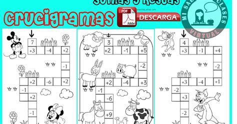 Crucigramas De Animales Para Niños De Segundo Grado 1er Grado Bloque