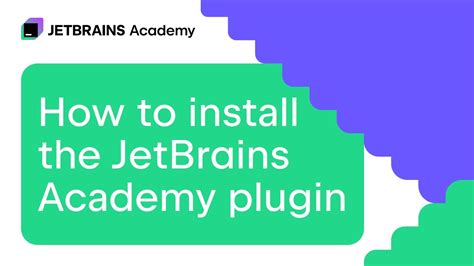 How To Install The Jetbrains Academy Plugin Youtube