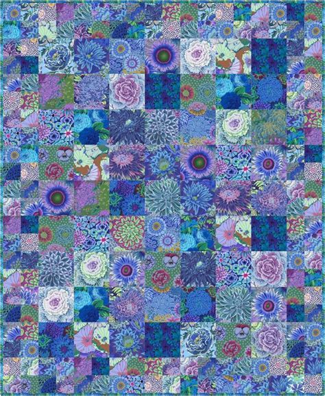Kaffe Fassett Seed Packets Blue Quilt Kit By Kaffe Fassett Free
