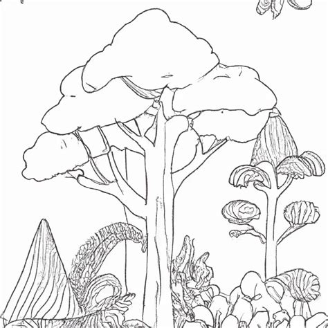 Desenhos De Florestas Realistas Para Imprimir E Colorir