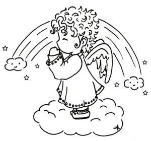 30 Desenhos De Anjinhos E Anjinhas Para Colorir Pop Lembrancinhas