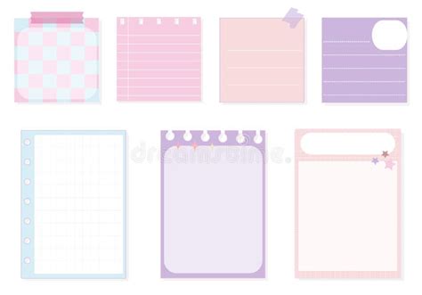 Conjunto De Notas Adhesivas Del Planificador De Papel Pastel Suave Nota