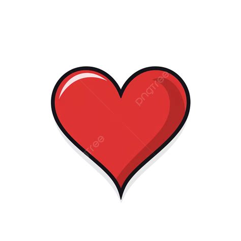 Desenho Simples De Contorno De Coração Vermelho PNG Coração Vermelho