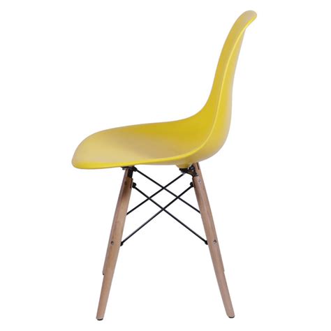Silla Eames DKR Base En Madera Amarilla Boxbit