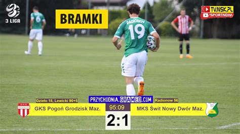 tv nsk pl bramki GKS Pogoń Grodzisk Maz MKS Świt Nowy Dwór Maz 2