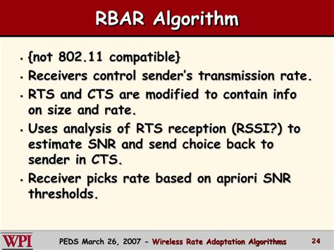 ppt dynamic rate adaptation in ieee 802 11 wlans powerpoint presentation id 823819