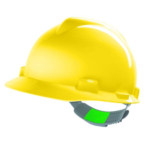 Capacete Amarelo Completo Msa V Gard Aba Frontal Suspensão E