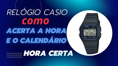 Como acertar ajustar ou configurar a hora e o calendário do relógio