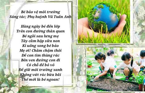Bài Thơ Bé Bảo Vệ Môi Trường Nội Dung Hình Ảnh Giáo Án Bút Chì Xanh