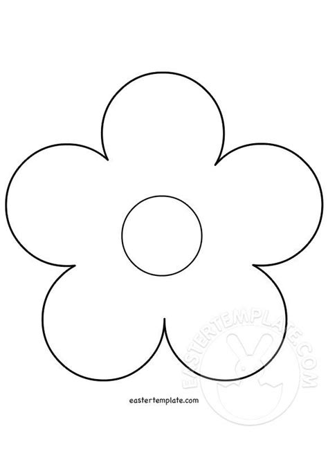 5 Petal Flower Template Free Printable