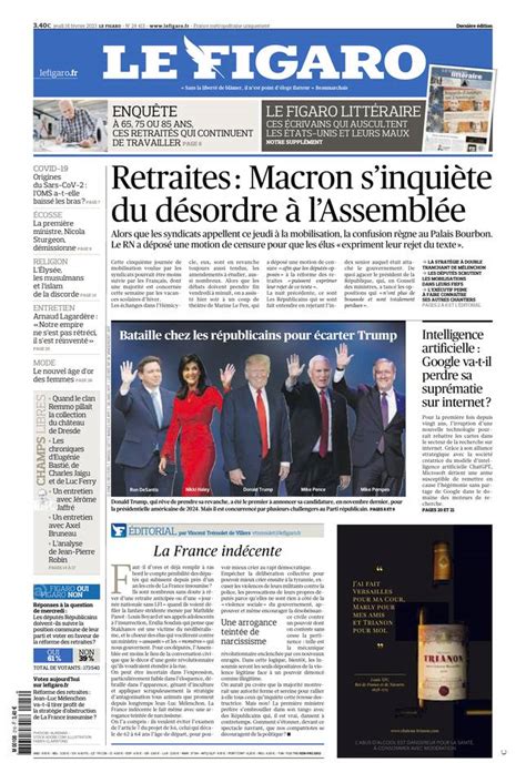 Le Figaro édition numérique du 16 février 2023