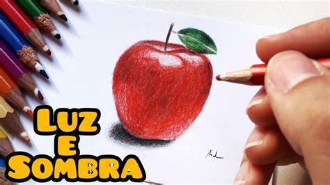 COMO FAZER DESENHO REALISTA LÁPIS DE COR ESCOLAR Exercício de Luz