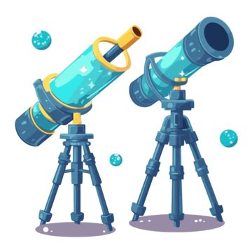 Telescopios Clipart Dibujos Animados Dos Telescopios Ilustraci N Vector
