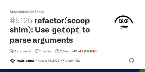 Refactor Scoop Shim Use Getopt To Parse Arguments By Lewis Yeung