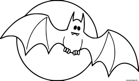 Coloriage Adorable Chauve Souris Dans Les Airs Into La Lune Jecolorie