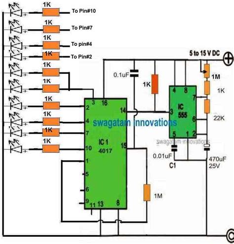 10 Simple LED Chaser Circuits Explained Knight Rider Scanner Reverse