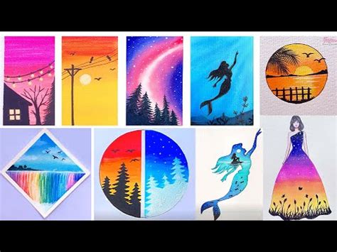 10 Scenery Easy Water Color Painting Ideas Painting Tutorial For