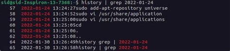 Check Linux Terminal History Sorted By Dates LinuxForDevices