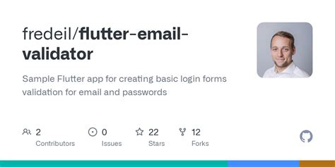 GitHub Fredeil Flutter Email Validator Sample Flutter App For