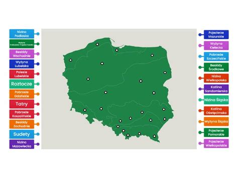 Krainy Geograficzne Polski Labelled Diagram