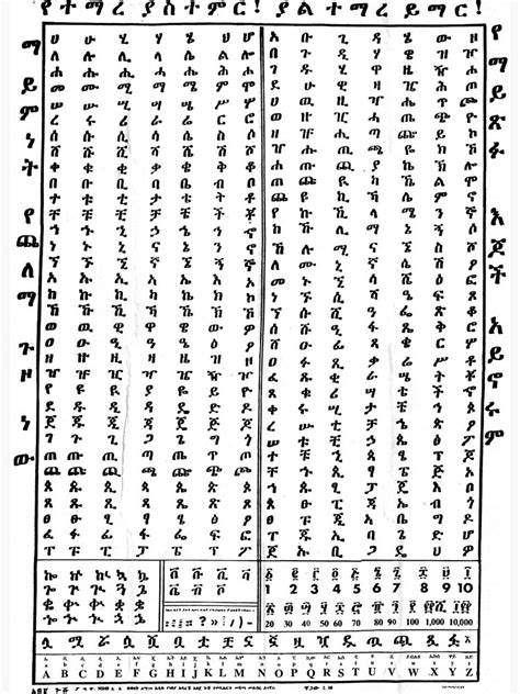 Ethiopian Alphabet Amharic Hahu Art Board Print For Sale By Hageez
