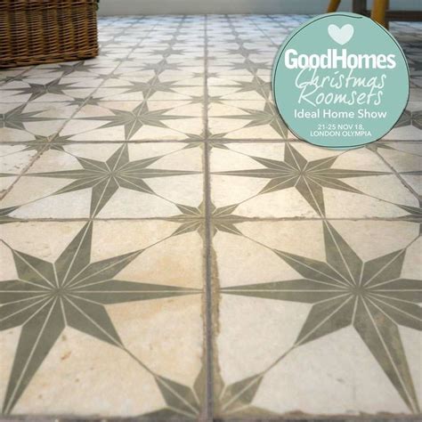 Scintilla Olive Green Star Pattern Tiles Walls And Floors Tiles
