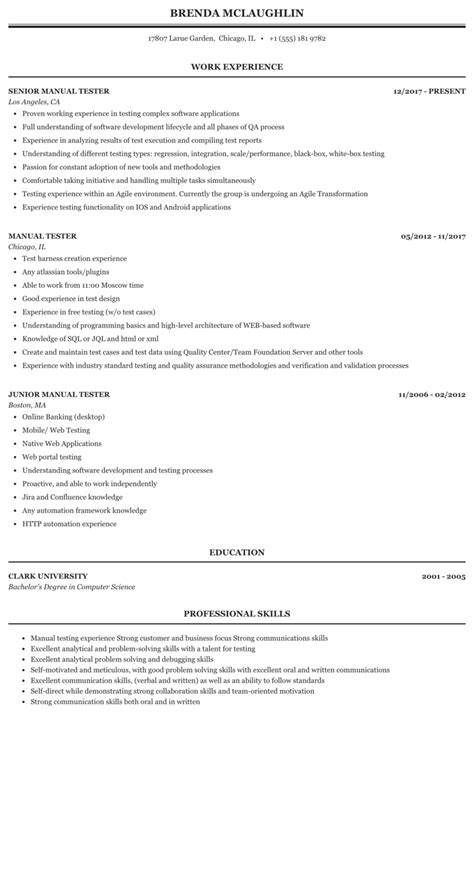 Roles And Responsibilities Of Manual Tester In Resume