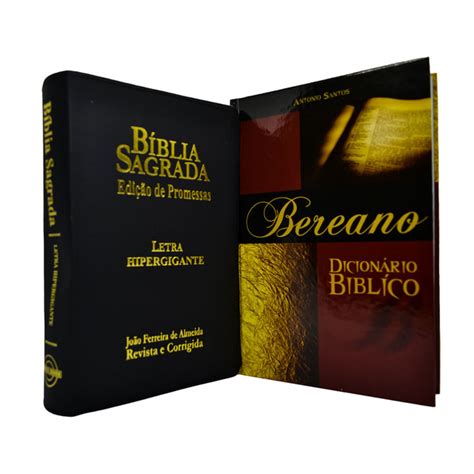 Combo Bíblia Letra Hipergigante Dicionário Bíblico Bereano Tend