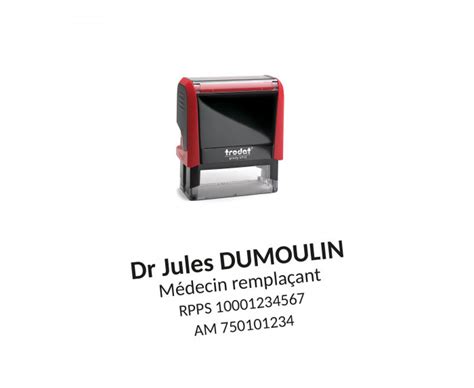 Tampon adresse pour médecin 6 lignes Printy 4915