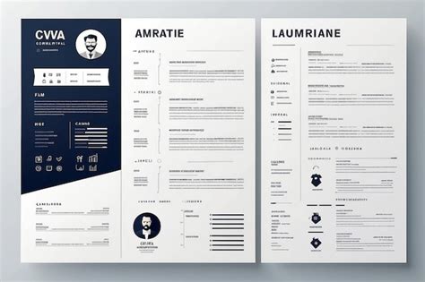 Premium Photo Infographic Cv Templateclassy Employment Interview