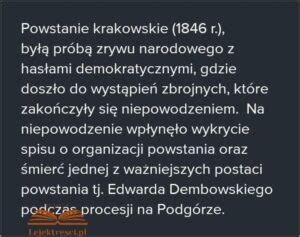 7 Przyczyn Powstania Krakowskiego styczeń 2025 Biografin pl
