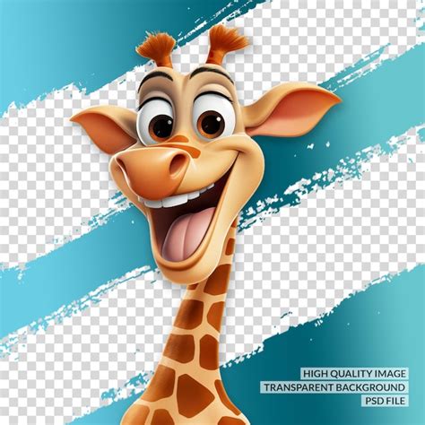 Girafe 3d Png Clipart Fond Isolé Transparent PSD Premium