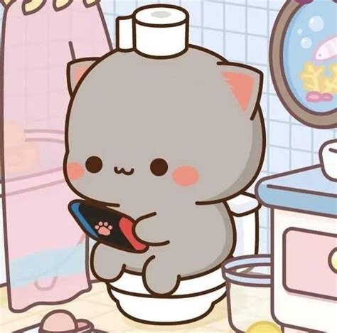 𝙿𝚎𝚊𝚌𝚑 𝙰𝚗𝚍 𝙶𝚘𝚖𝚊 𝙿𝚎𝚊𝚌𝚑𝚌𝚊𝚝ʕᴥʔ Cute anime cat Funny doodles Cute love