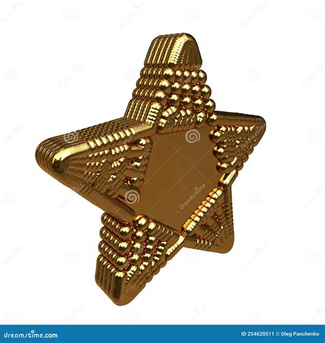 Estrella Dorada D Hecha De Esferas Ilustraci N Del Vector