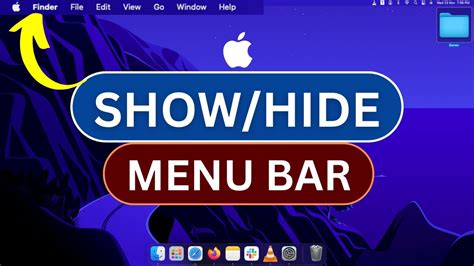 How To Show Hide Menu Bar On Mac Full Screen Menu Bar Disappearing