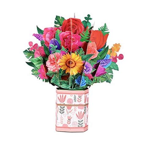Cartes de VœUx Pop Up Bouquet de Fleurs pour Maman Carte Pop Up de