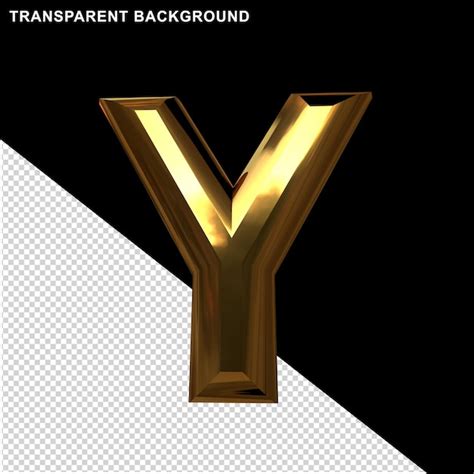 Letras en dorado 3d letra mayúscula y Archivo PSD Premium