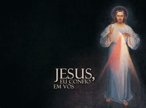 Jesus Eu Confio Em Vos Wallpaper With The Image Of Jesus