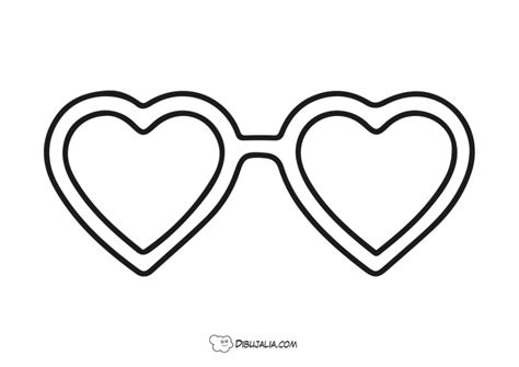 Plantilla de gafas Corazón Dibujo 2393 Dibujalia Los mejores